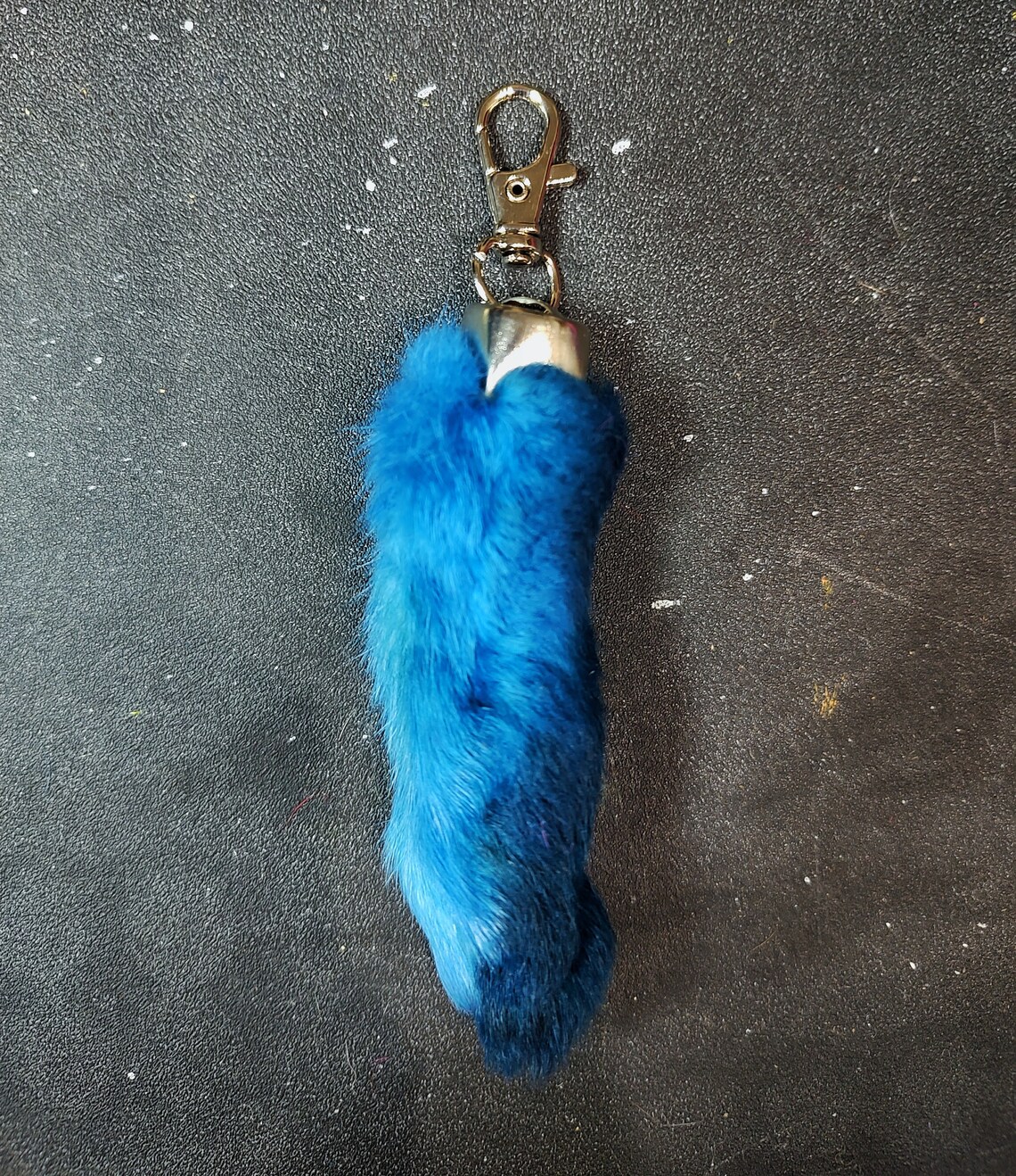 Lucky Rabbit Foot Keychain Charm, Midnight Blue, Real Rabbit Foot. - Etsy