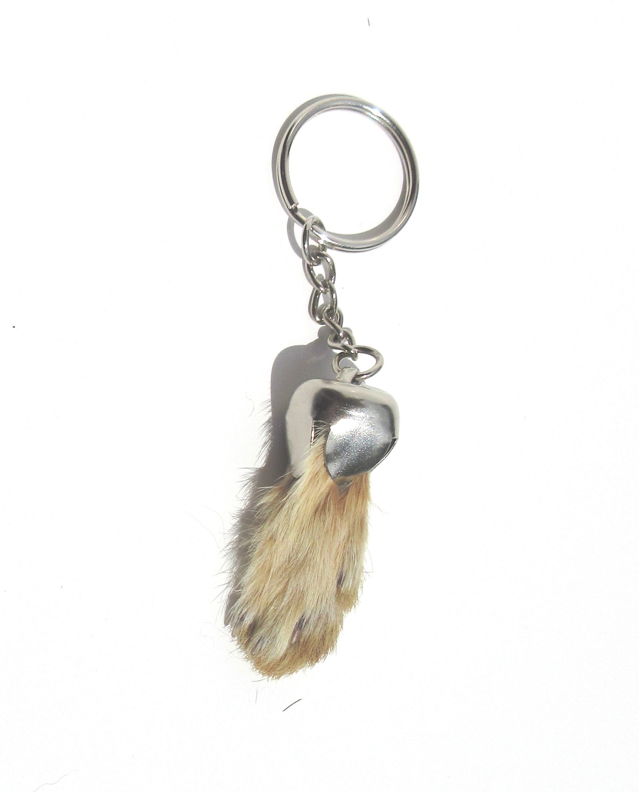 Lucky Rabbit Foot Keychain Charm Natural Fur Color | Etsy