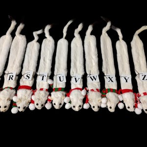 Weasel Slap Bracelet, Sherman the Ermine, White Ermine Slap Bracelet ...