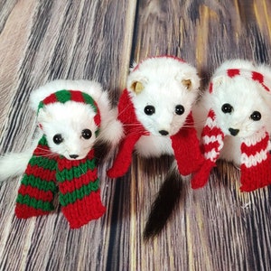 Weasel Slap Bracelet, Sherman the Ermine, White Ermine Slap Bracelet ...