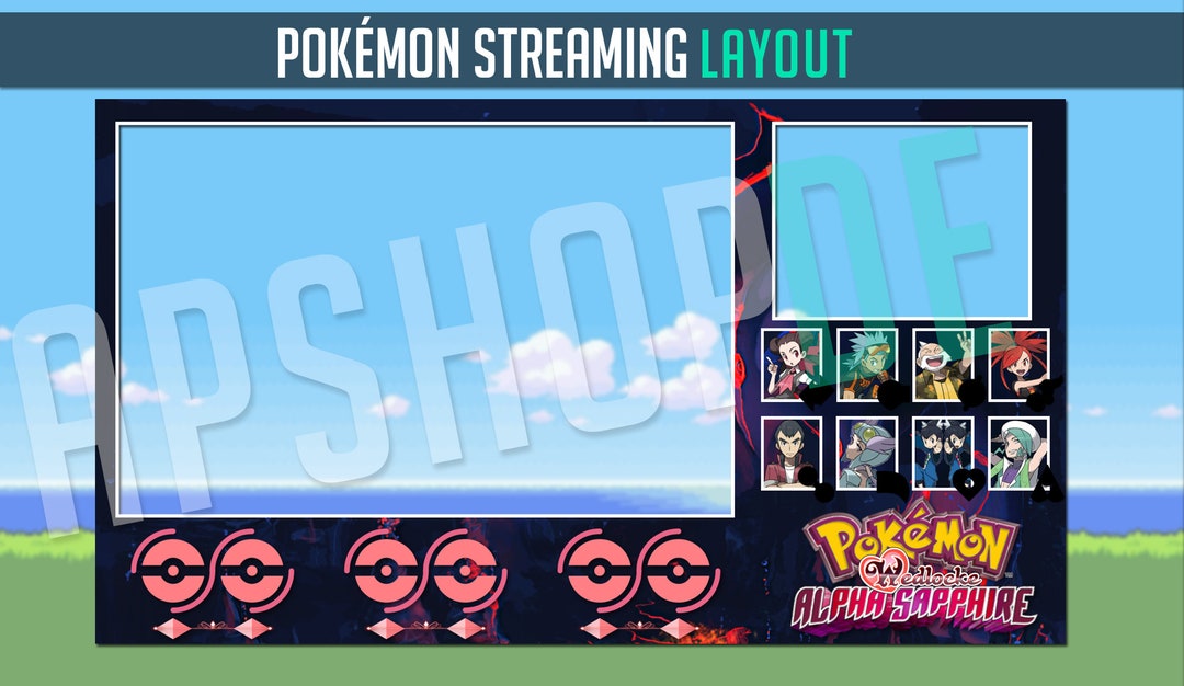 Pokémon Alpha Sapphire WEDLOCKE Stream/streaming Layout/overlay for ...