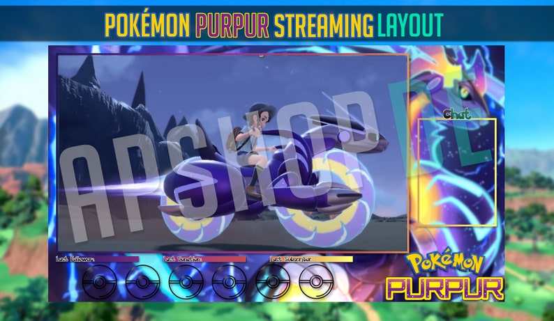Pokémon Purpur Stream/streaming NO Webcam Layout/overlay for YOUTUBE ...