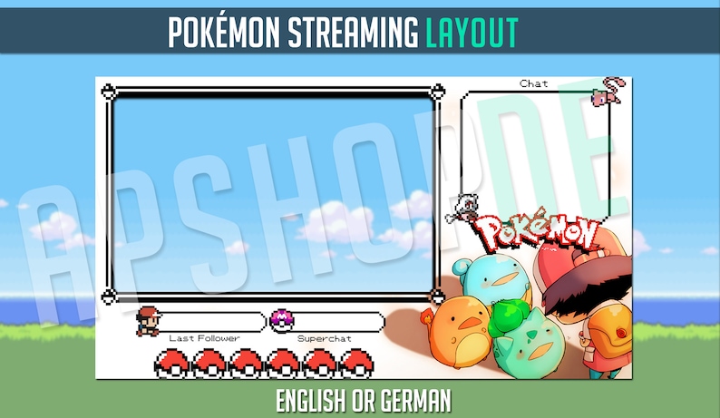POKÈMON Stream/Streaming Layout/Overlay for YOUTUBE/TWITCH | Etsy