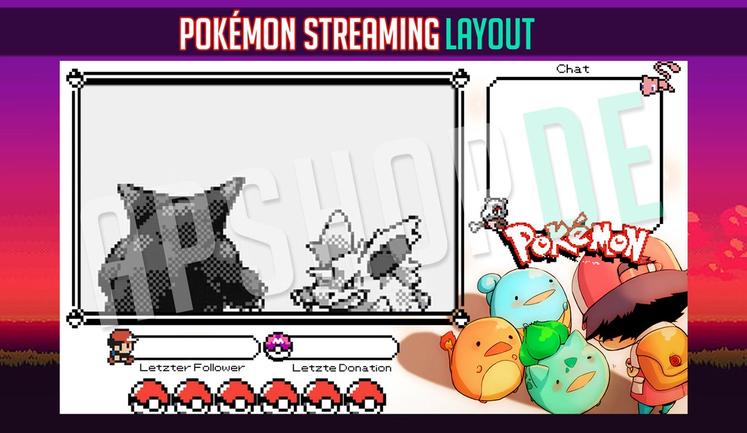 POKÈMON Stream/streaming Layout/overlay for YOUTUBE/TWITCH - Etsy