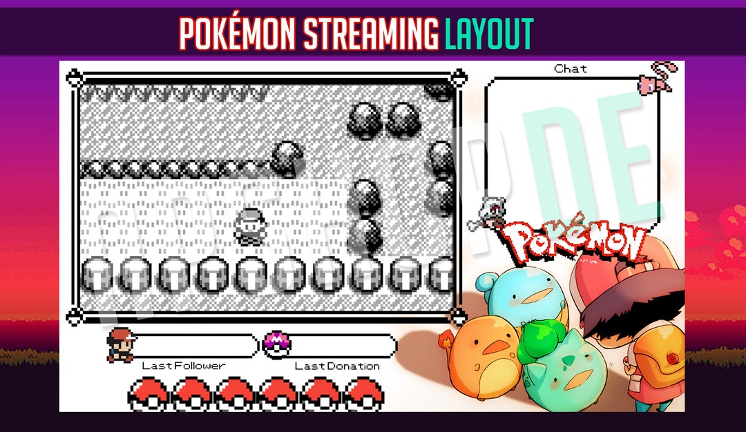 Pokémon Stream/streaming [ENGLISH] Layout/overlay for YOUTUBE/TWITCH - Etsy
