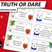 Truth or Dare Christmas Game Printable | Etsy