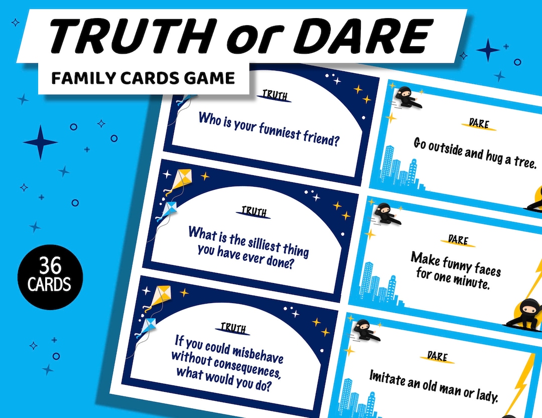 TRUTH or DARE! Kid Game, Family Game Cards - Etsy