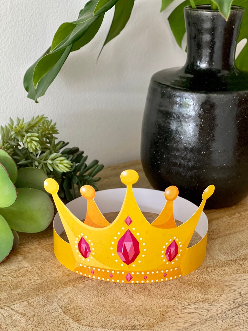 Princess Crown Printable, Digital Download, Birthday Printables - Etsy