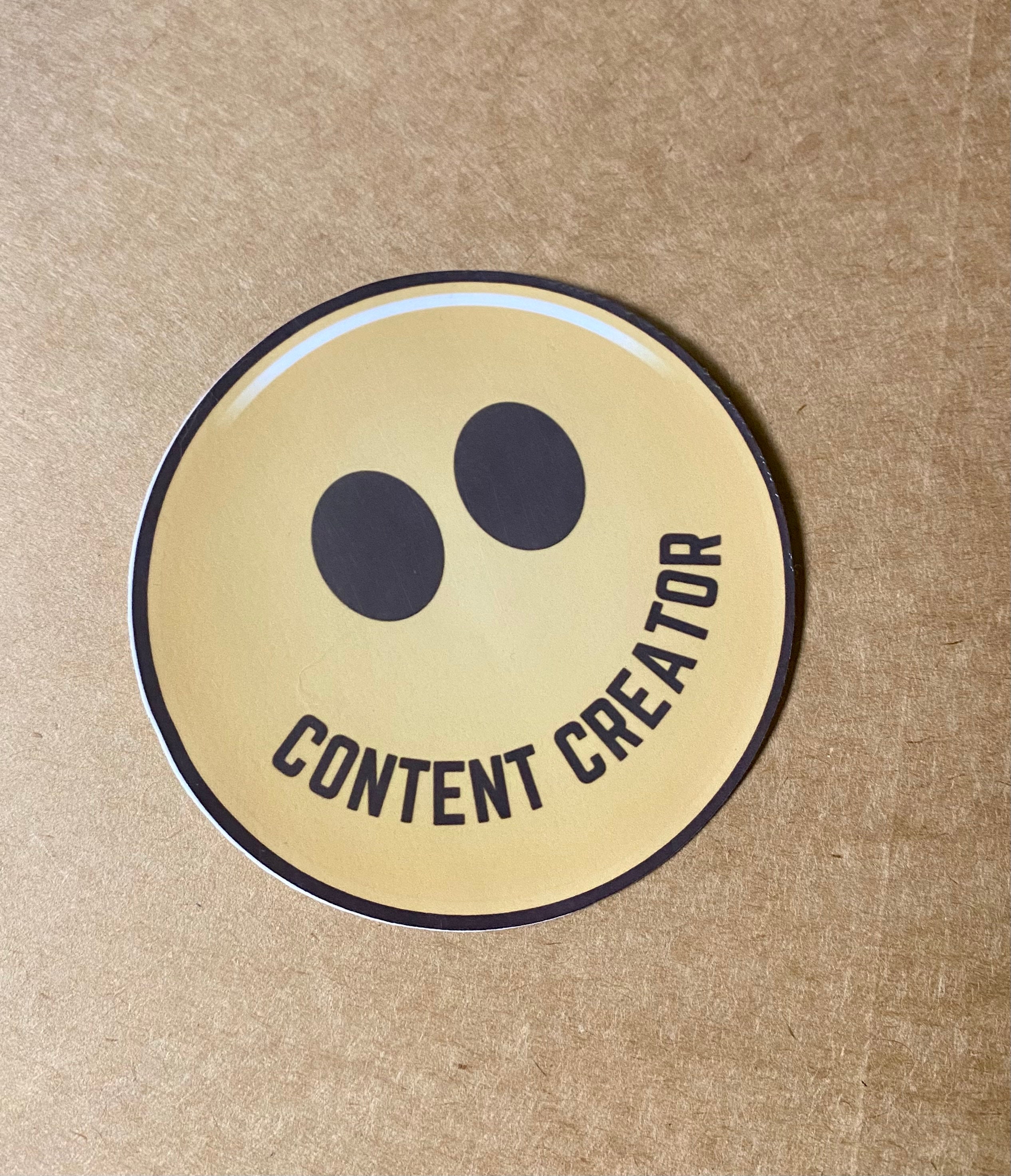 Content Creator Smiley Face Laptop Scrapbooking Sticker - Etsy UK