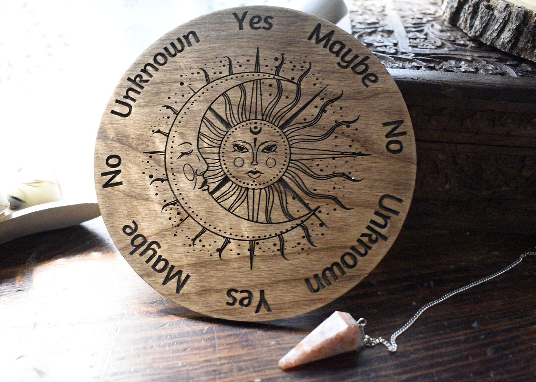 6 Inch Celestial Solid Wood Laser Engraved Pendulum Board - Etsy