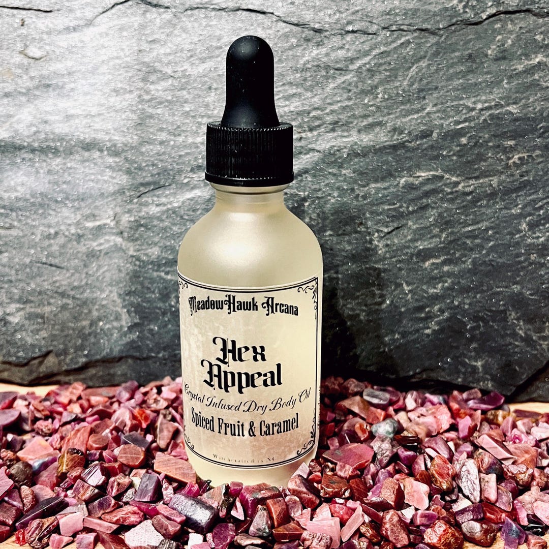 Hex Appeal Dry Body & Hair Oil Spiced Fruit Caramel Musk Fragrance Ruby ...