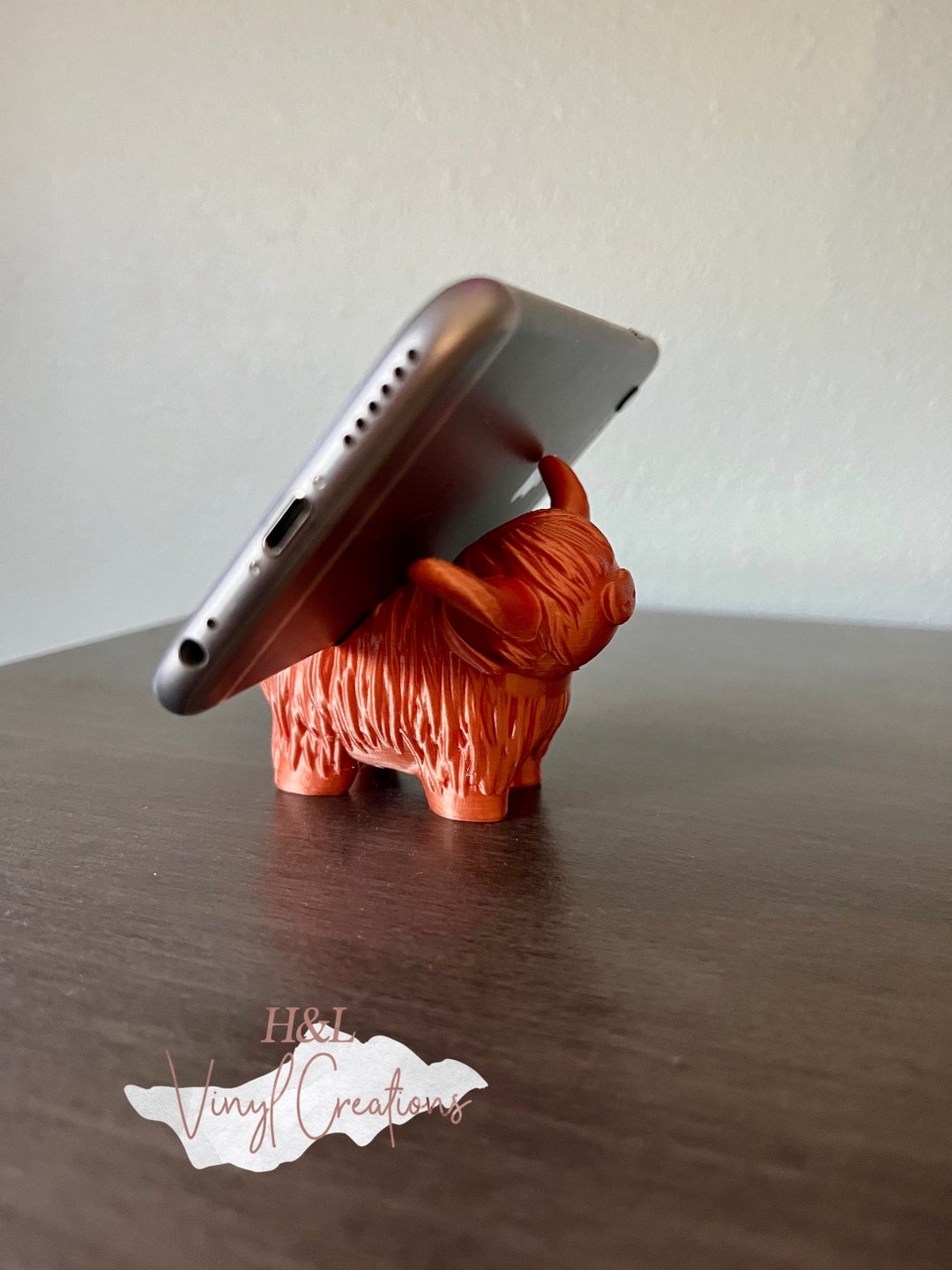 Highland Cow Phone Stand, Cow Phone Stand, Cell Phone Holder, Desk ...
