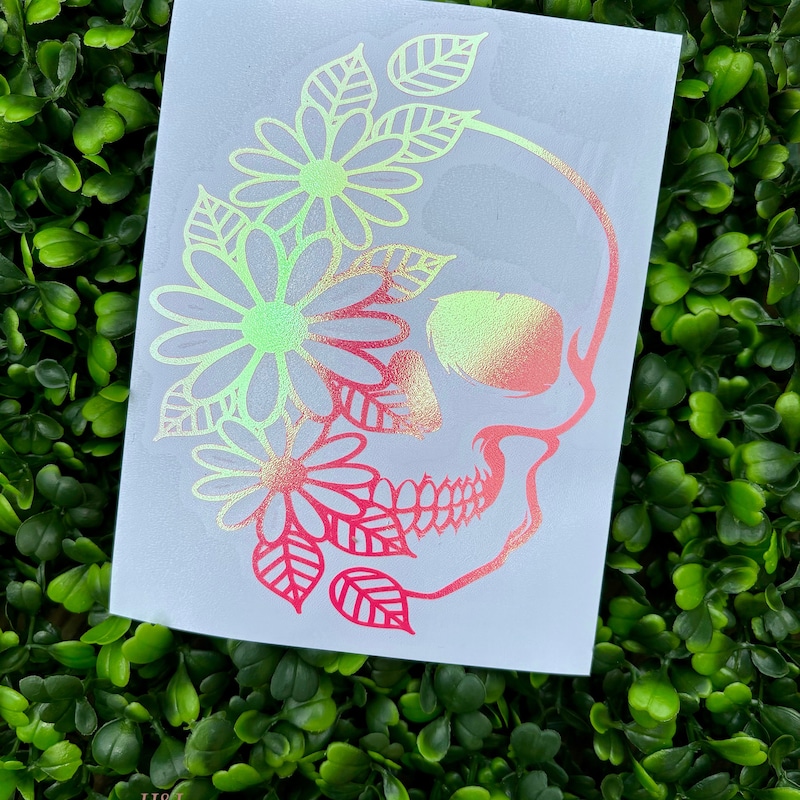 Floral Skull Car Decal - Etsy