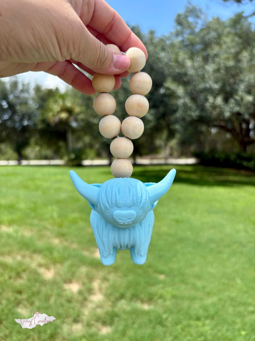 Highland Cow Car Hanger, Cow Car Charm, Rearview Mirror, Highland Cow ...