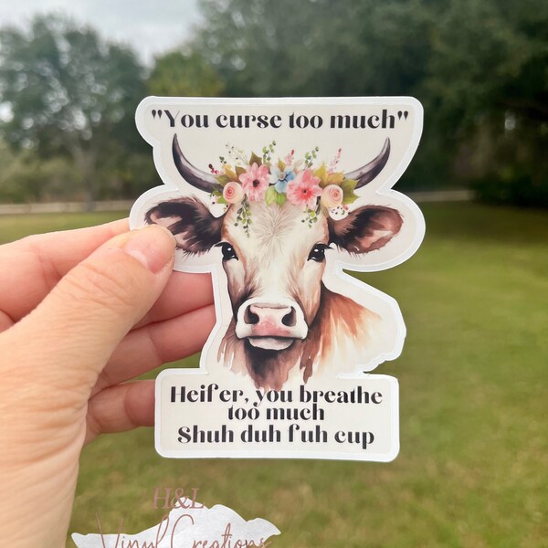 You Curse Too Much Cow - Etsy