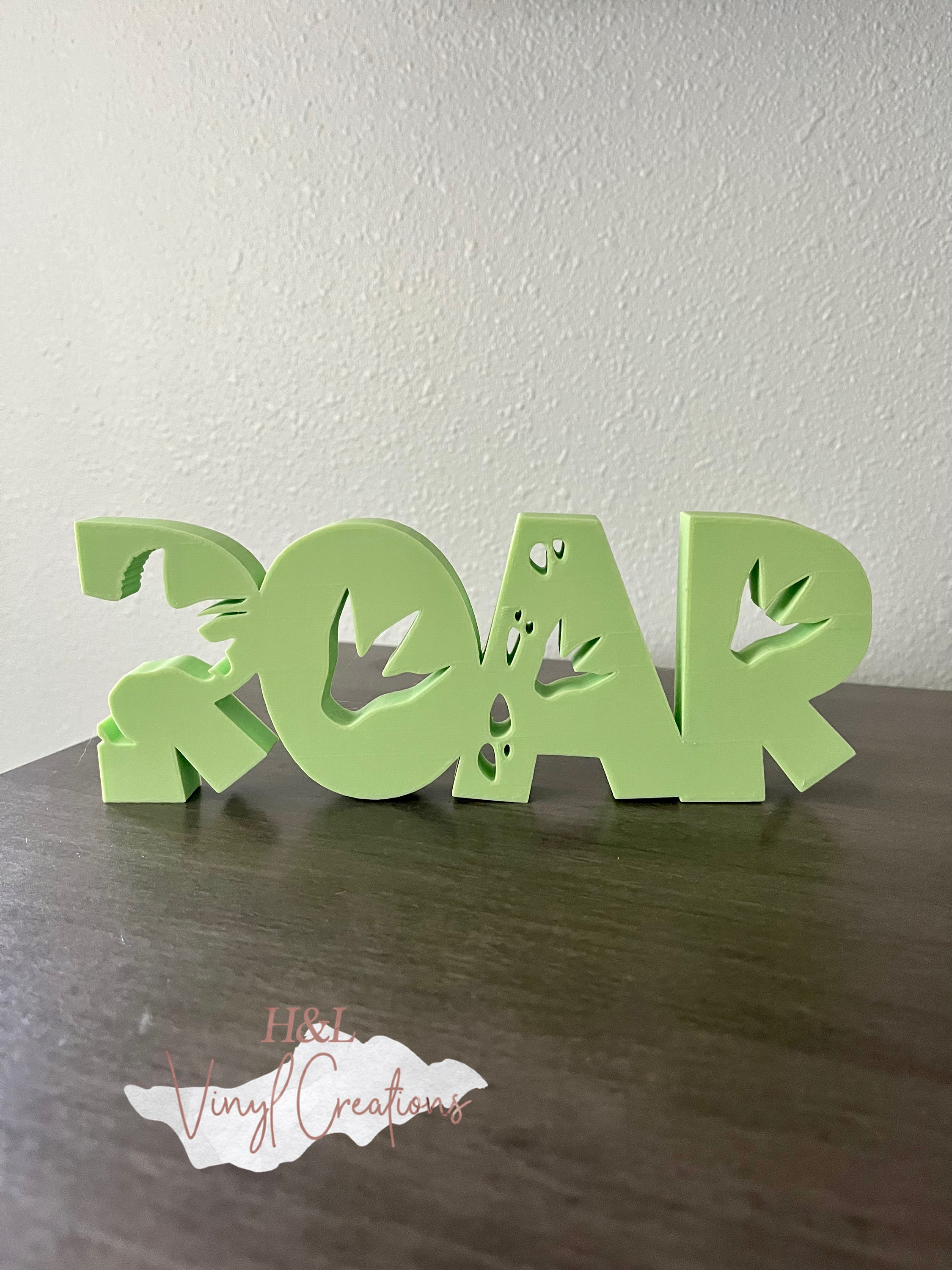 3D Printed Dinosaur Roar Sign, Custom Dino Room Decor, Kids Bedroom ...