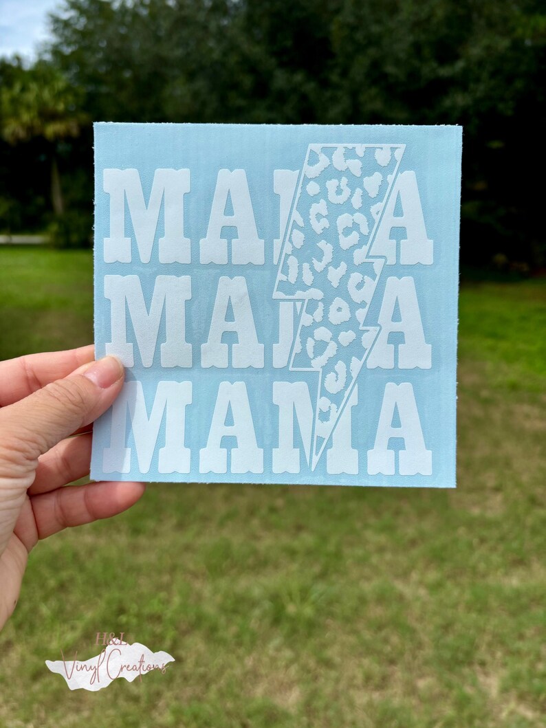 Mama Car Decal, Leopard Lightning Bolt Sticker, Mom Life Vinyl - Etsy