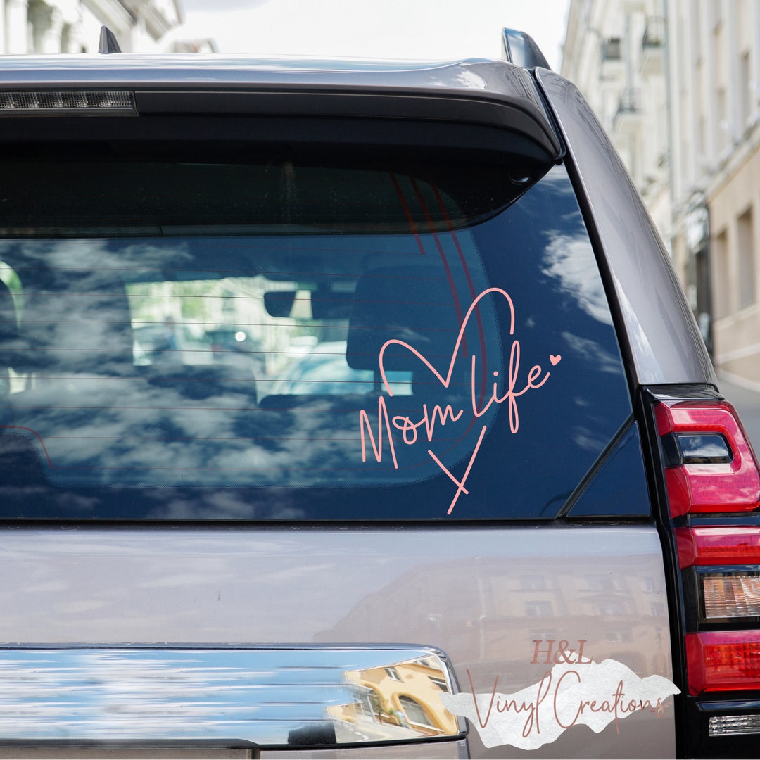 Mom Life Vinyl Decal Heart Decals for Car Vinyl Decal - Etsy