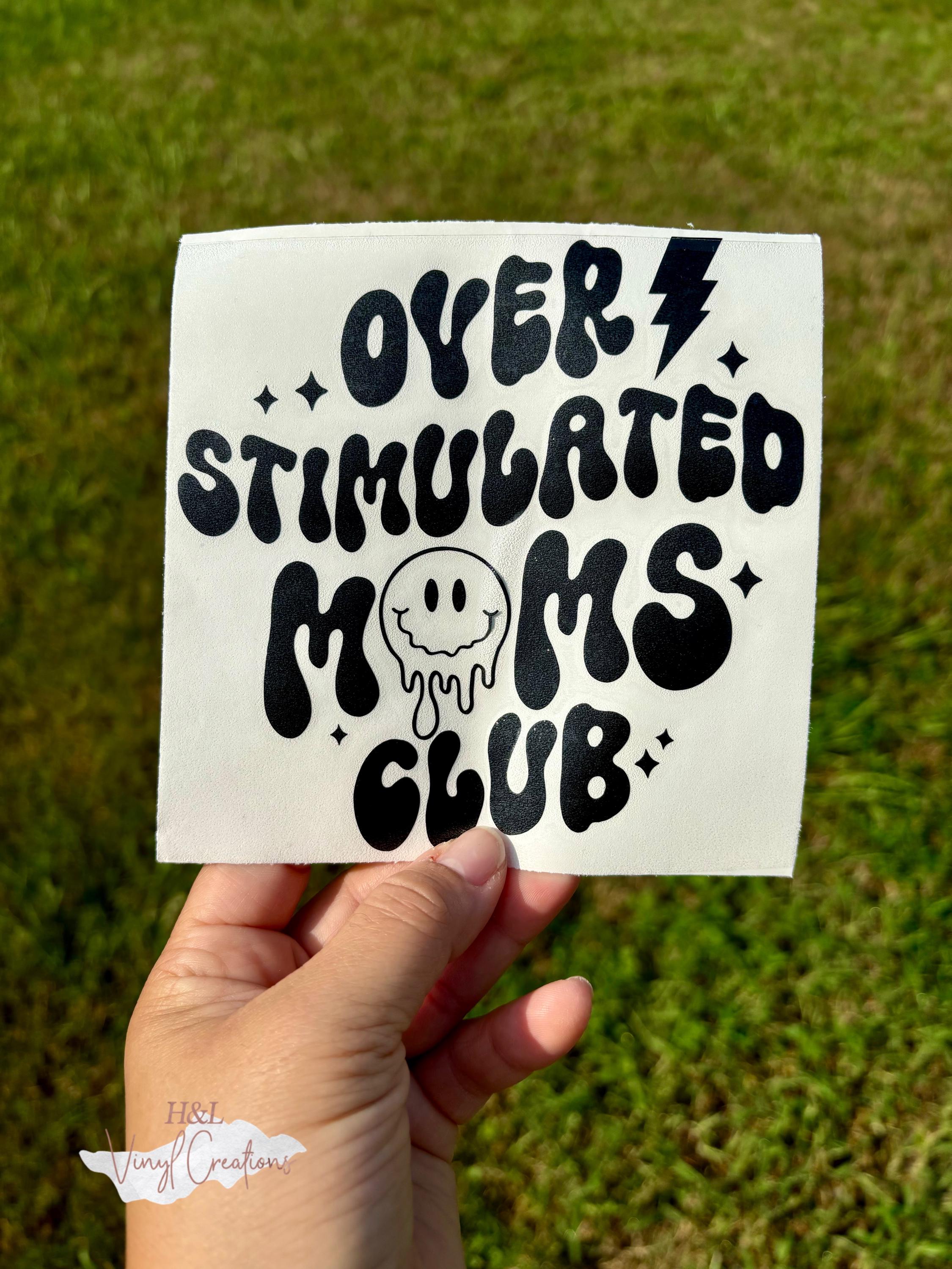 Overstimulated Moms Club Vinyl Decal, Retro Car Sticker - Etsy