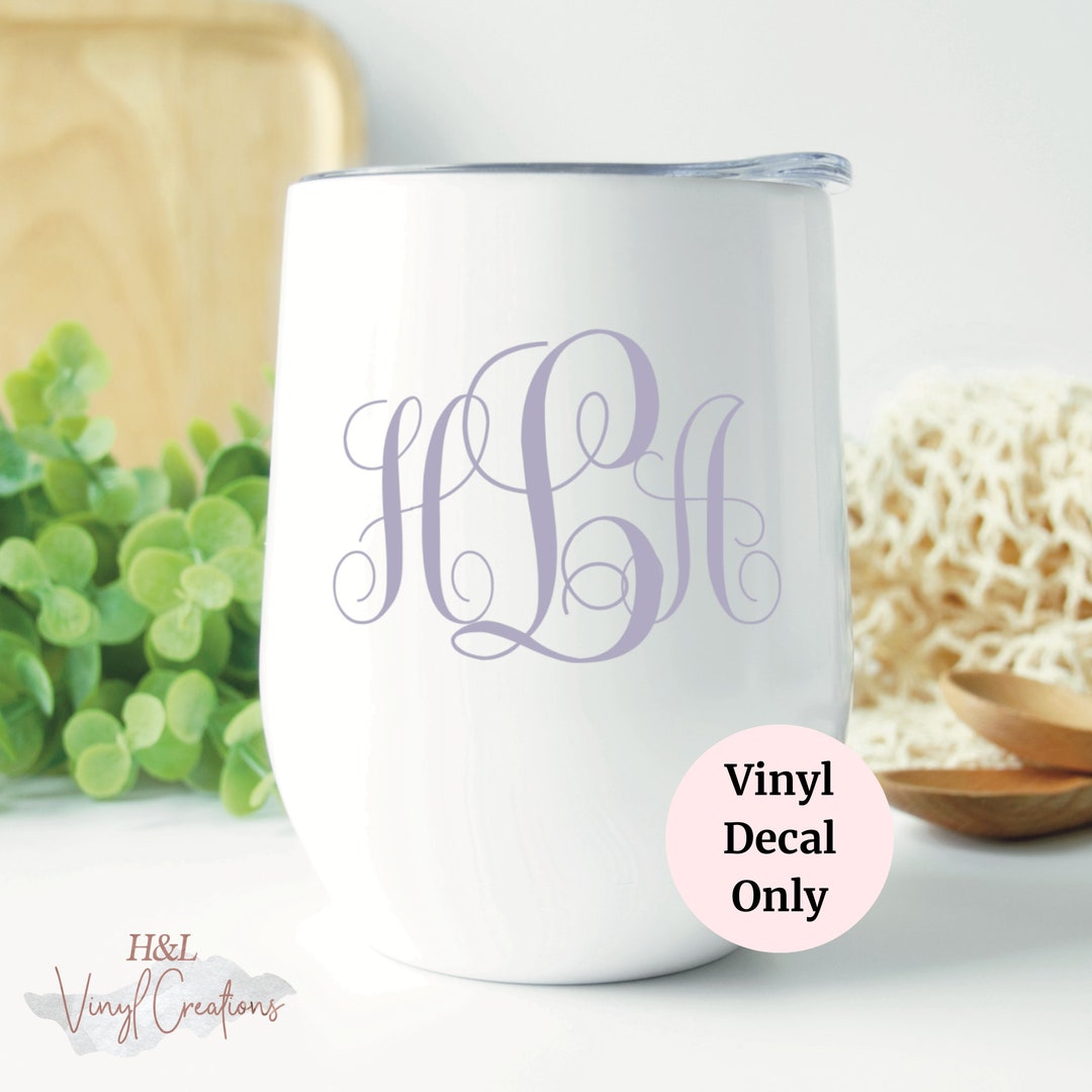 Monogram Decal Monogram Sticker Initials Decal Monogram - Etsy