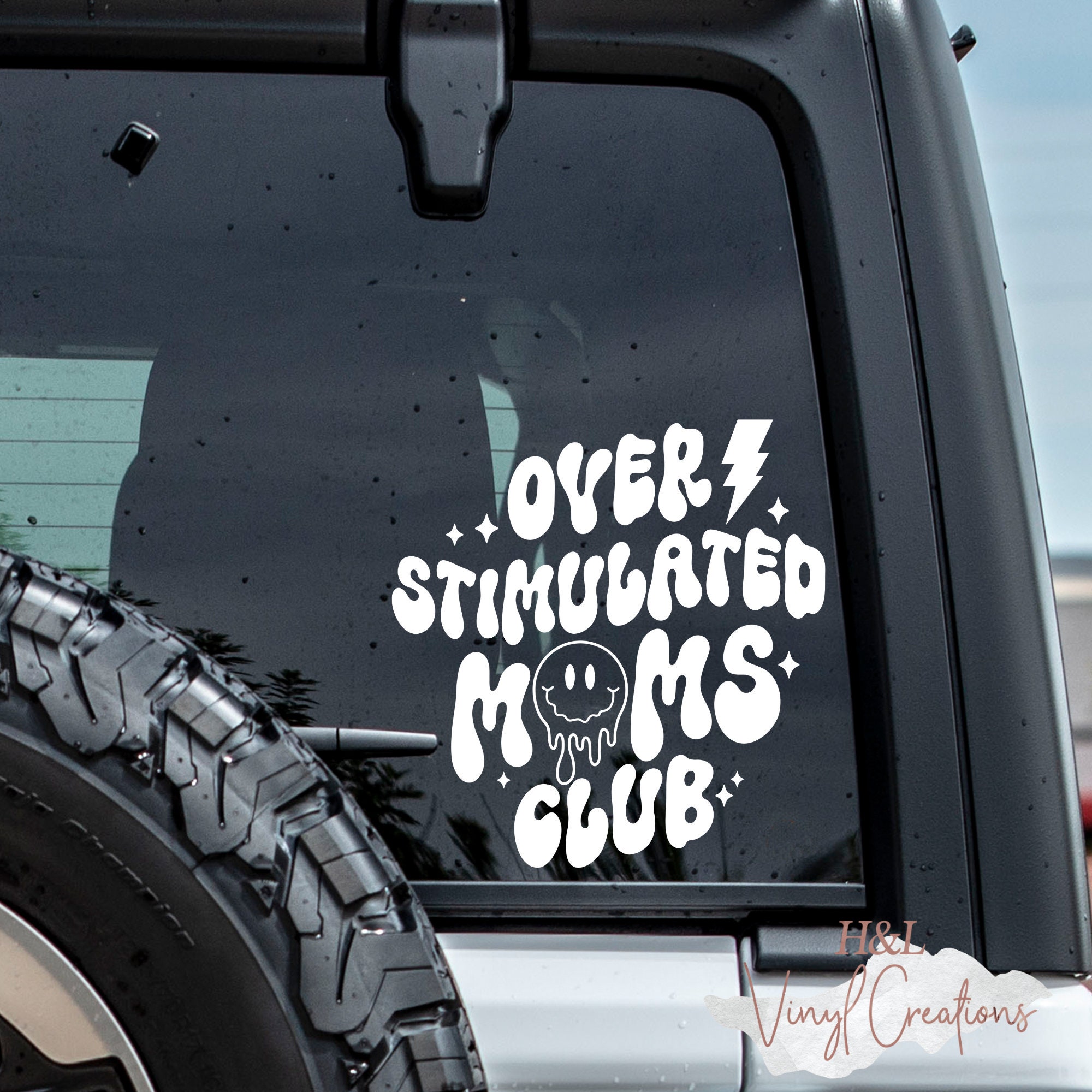 Overstimulated Moms Club Vinyl Decal, Retro Car Sticker - Etsy