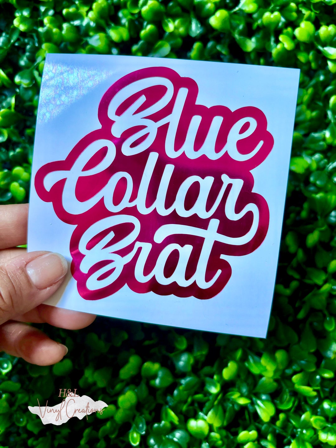Blue Collar Brat Wife Vinyl Decal - Car, Truck, Tumbler Sticker - Etsy