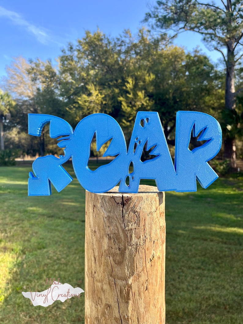 3D Printed Dinosaur Roar Sign, Custom Dino Room Decor, Kids Bedroom ...