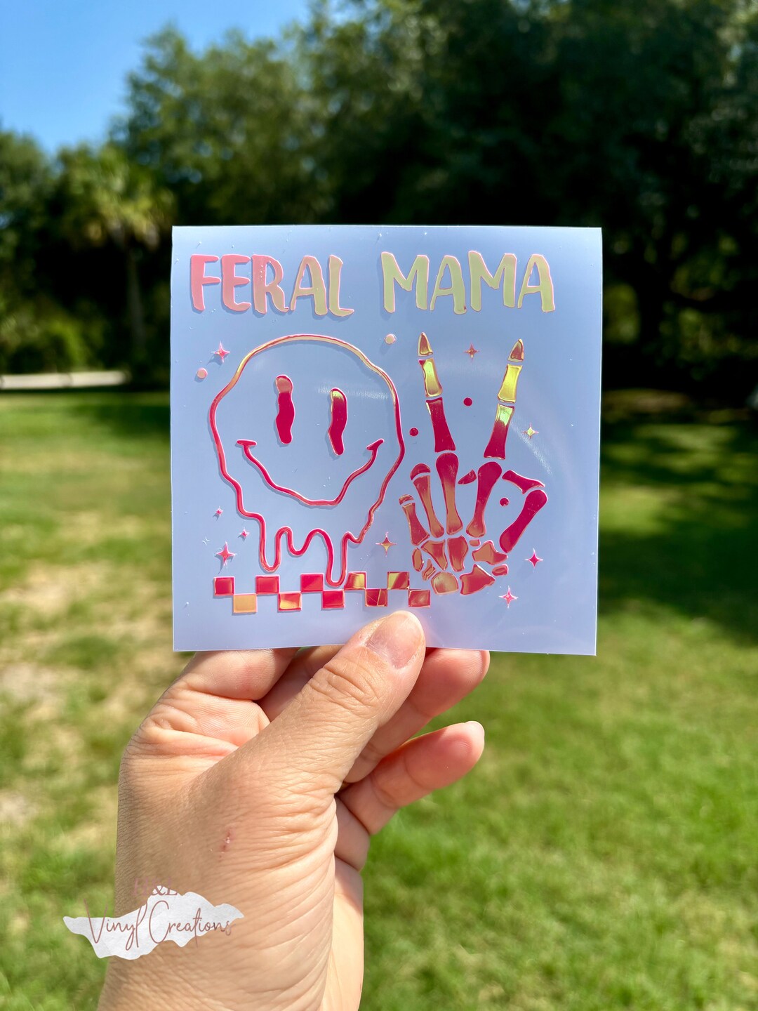 Feral Mama Decal, Skeleton Hand, Mama Sticker, Feral, Car Decal, Vinyl ...