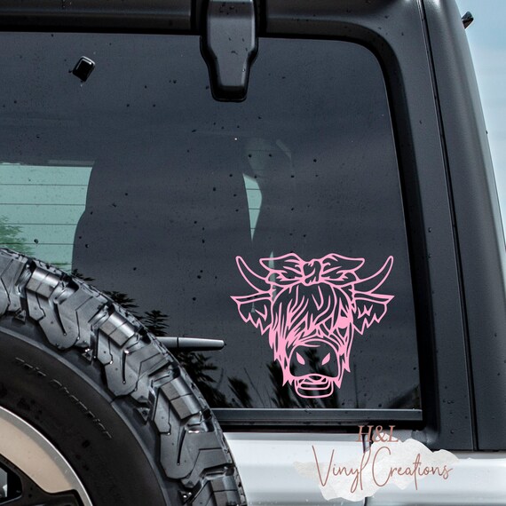 Highland Cow Vinyl Decal Heifer Decal Cow Sticker Cow - Etsy