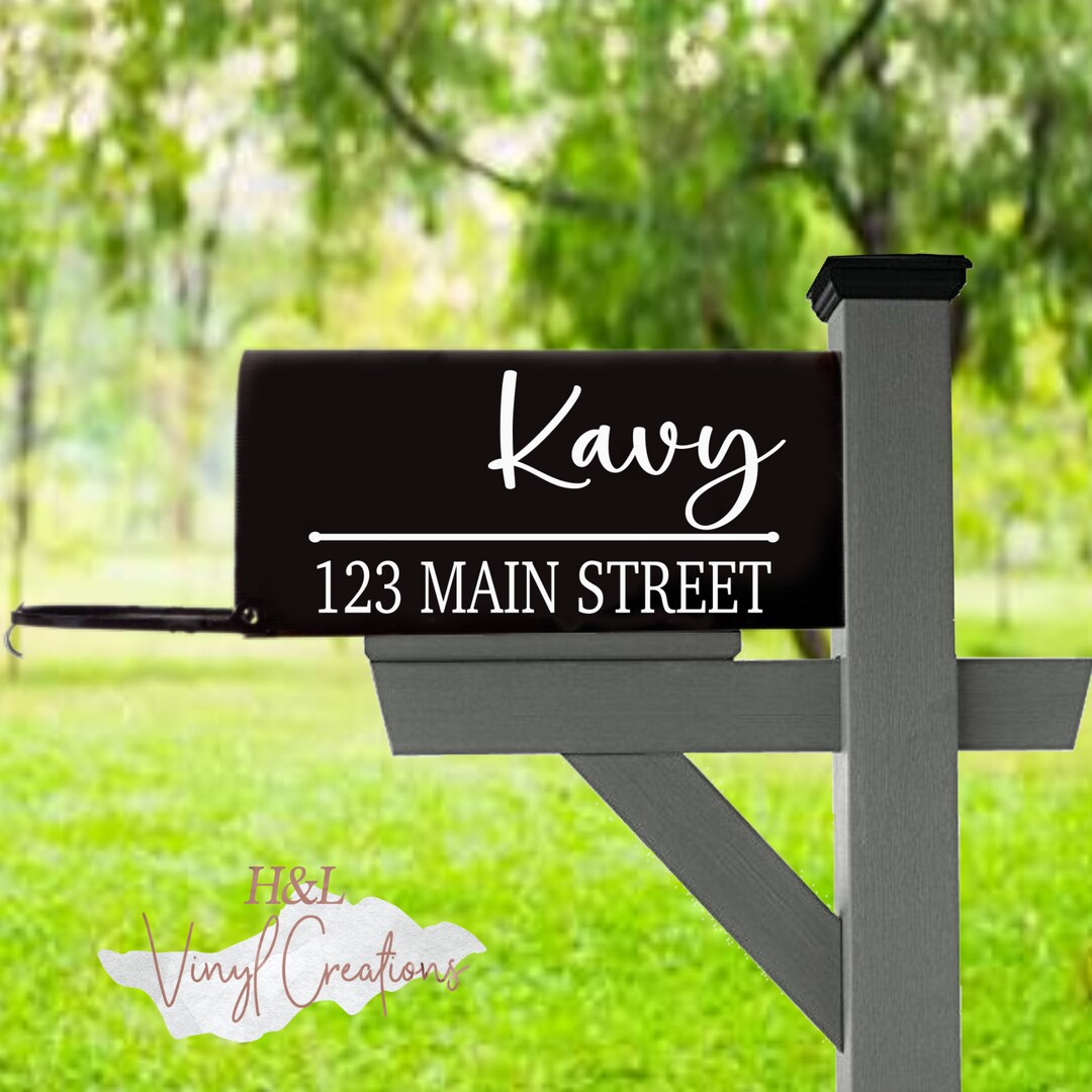 Custom Mailbox Decal, Personalized Address Sticker, Outdoor Vinyl ...
