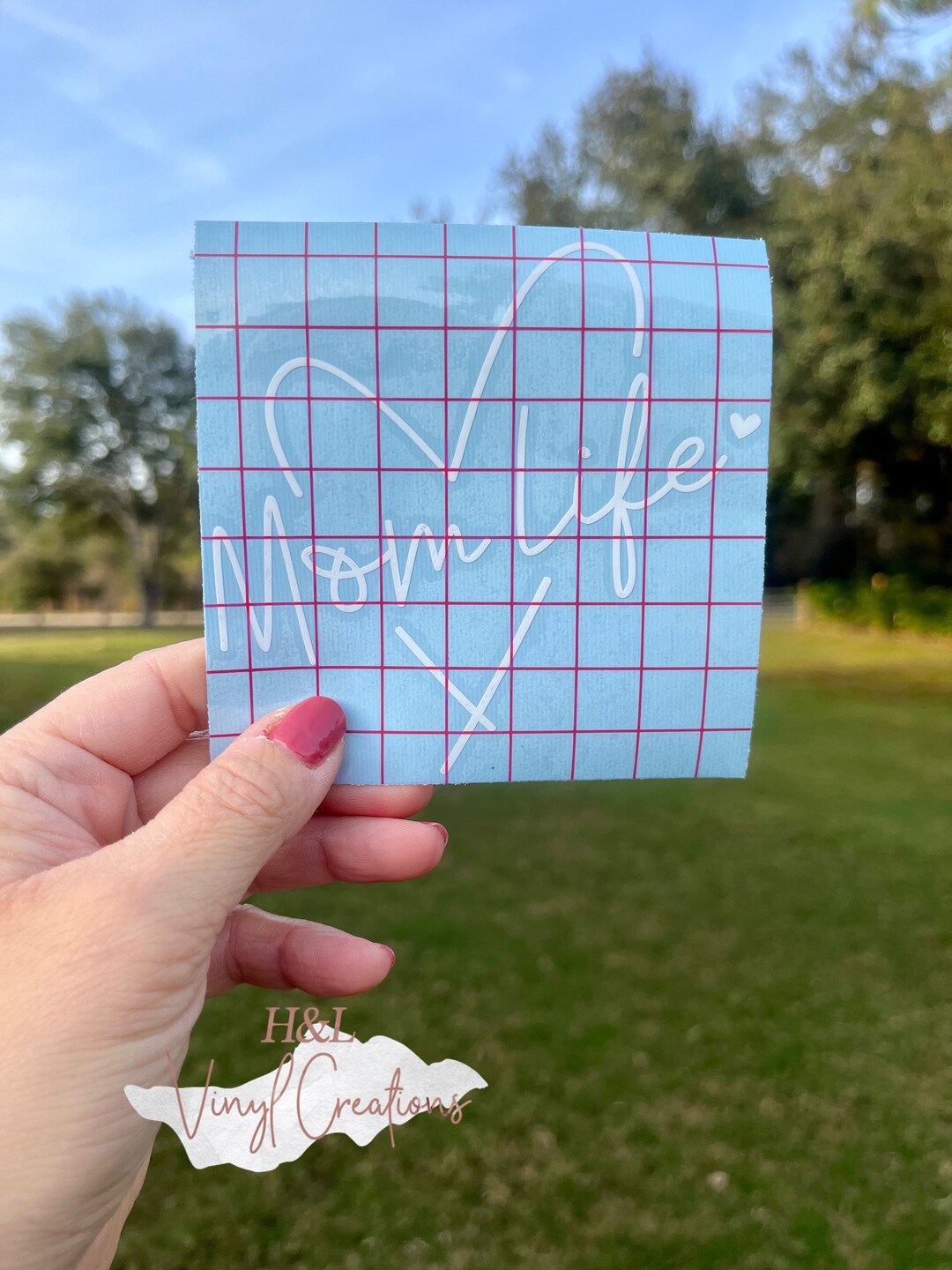 Mom Life Vinyl Decal, Heart Decals for Car, Vinyl Decal Sticker, Mom ...