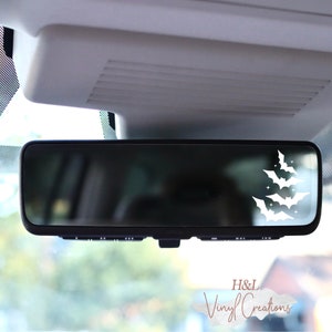 Bat Decal, Rearview Mirror Decal, Bat Stickers, Halloween Decal, Mirror ...