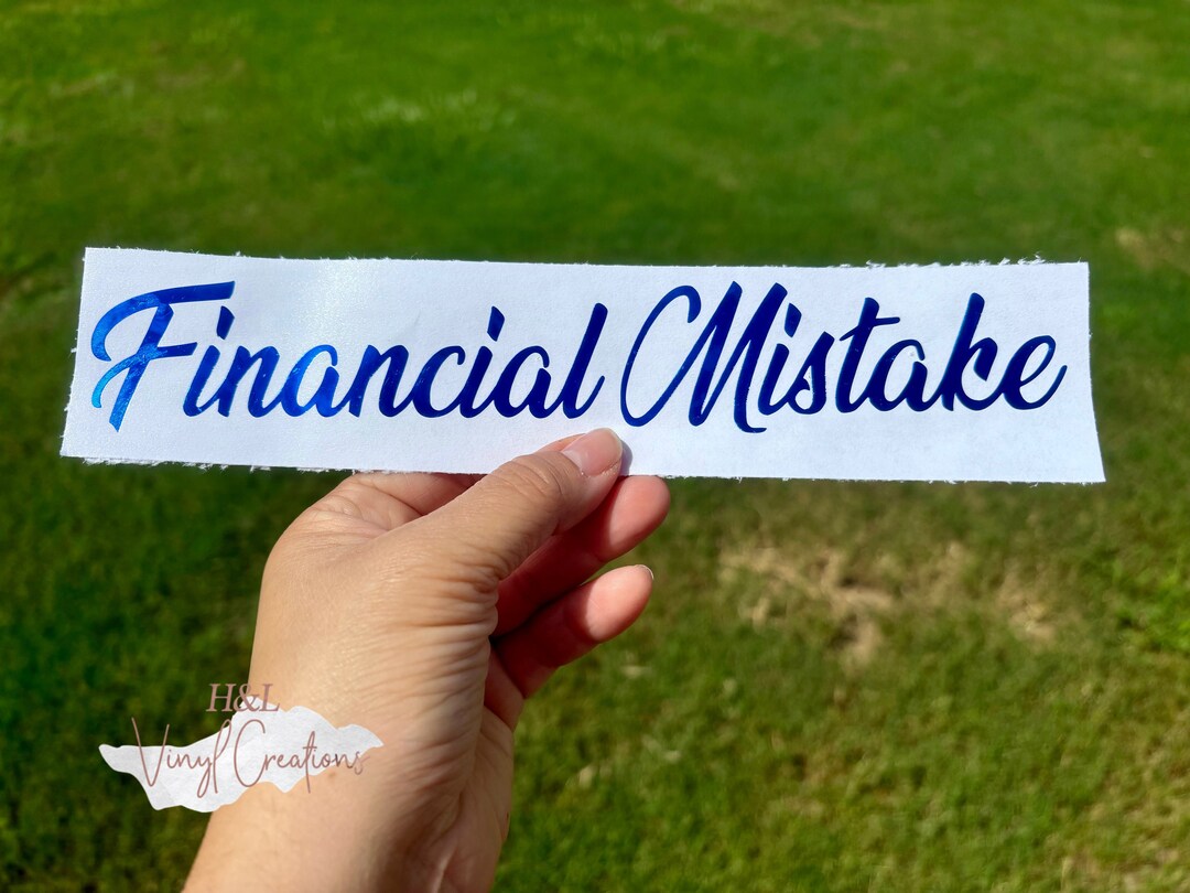 Financial Mistake Decal, JDM Decal, Window Decal, Custom Car Sticker - Etsy
