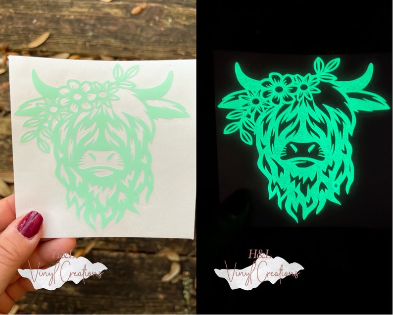 Highland Cow With Flowers Vinyl Decal Heifer Decal Cow - Etsy