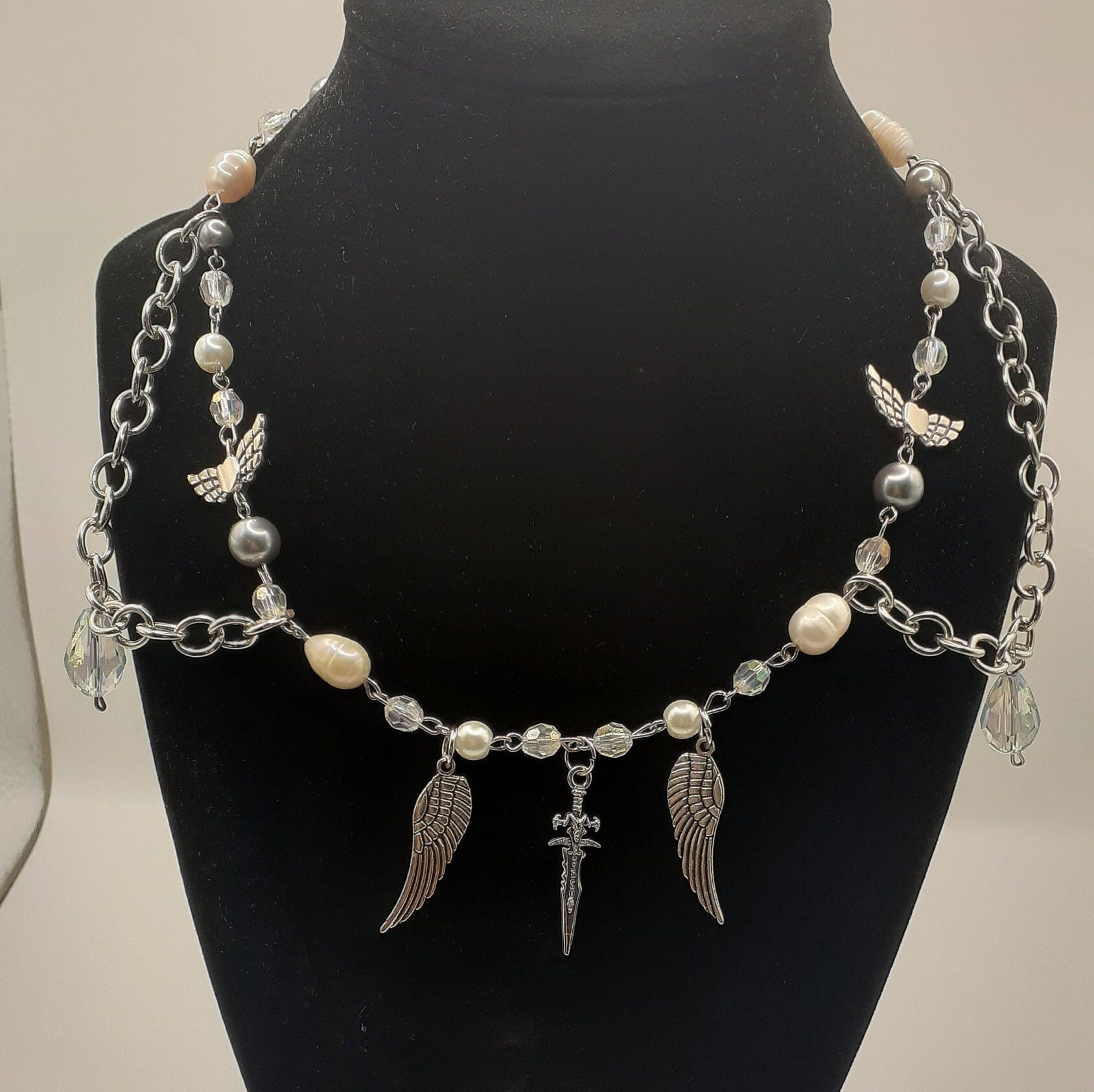 Fallen Angel Inspired Chain Necklace - Etsy