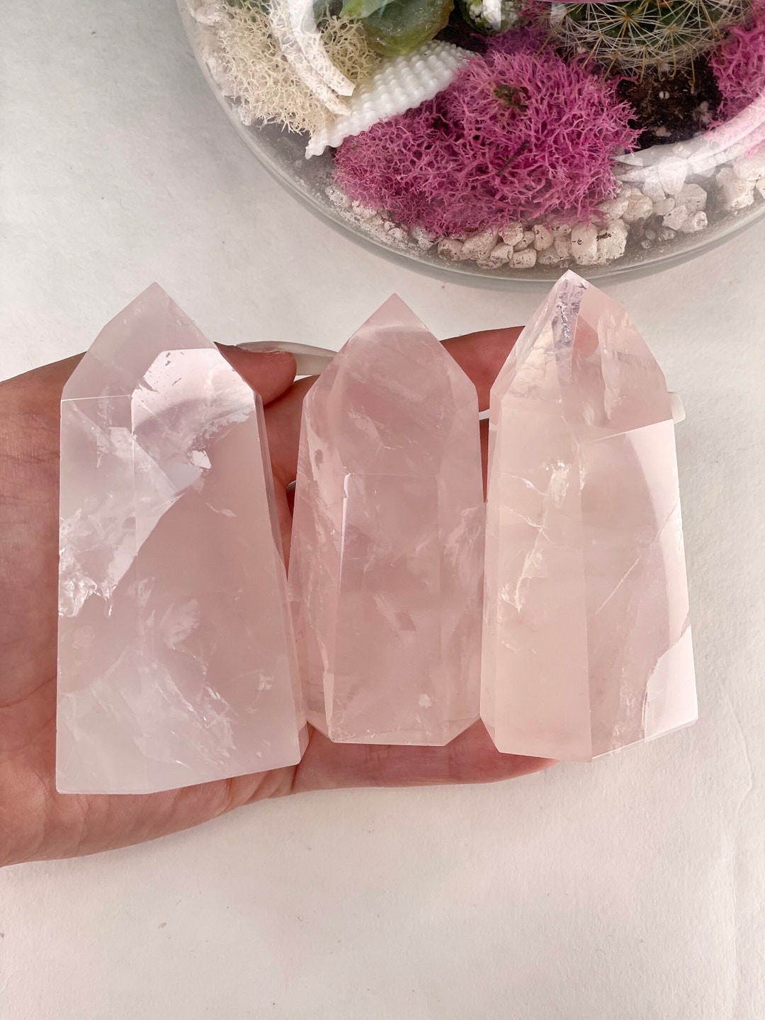 High Grade Rose Quartz Towers | Stunning Rose Quartz Crystals | Love ...