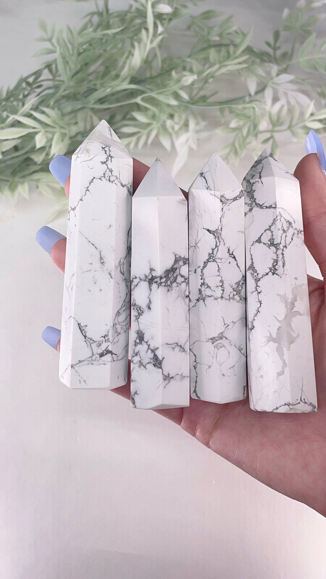 YOU CHOOSE Howlite Tower Healing Crystals - Etsy