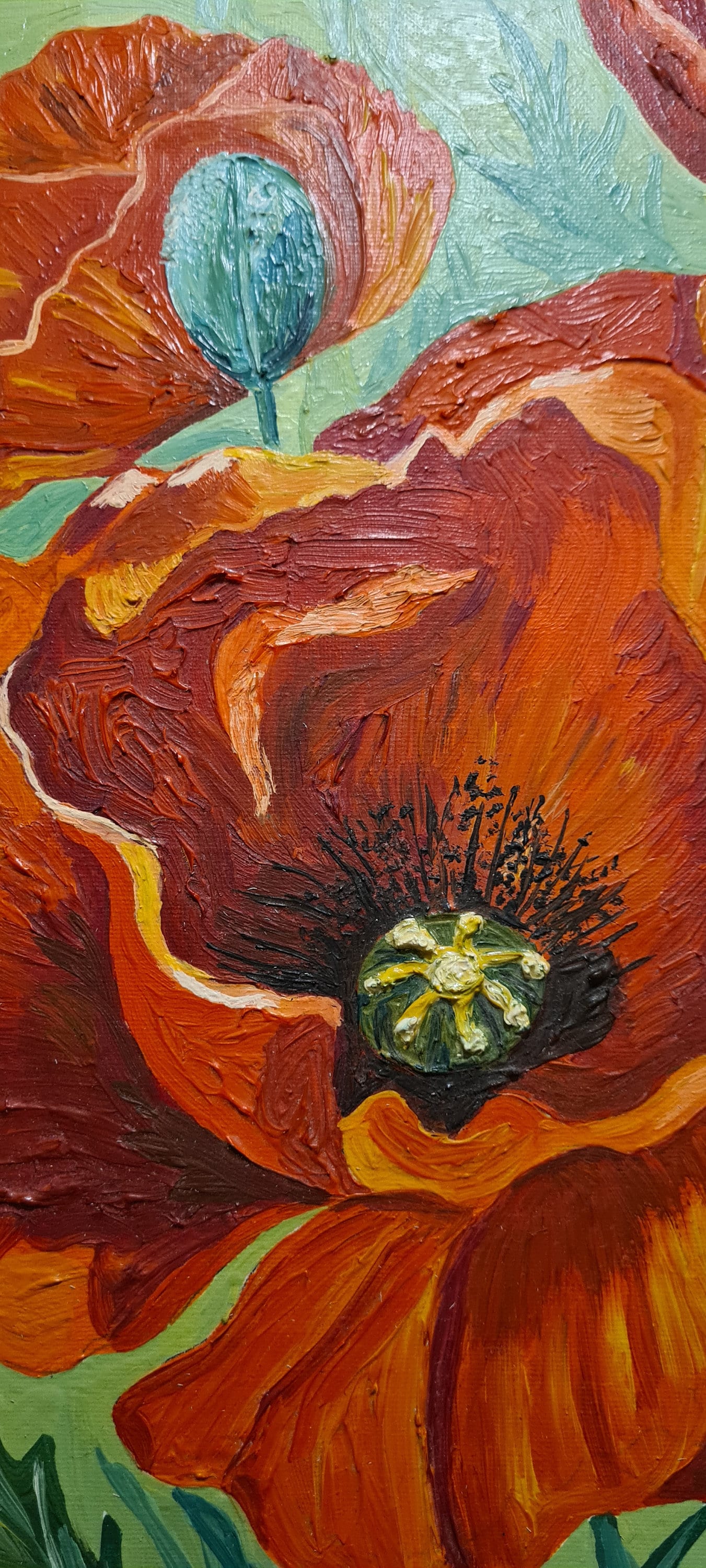 Poppy Painting Red Poppy Painting Red Poppy Red Poppies Poppy Canvas ...