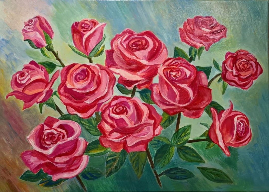Rose Painting Roses Painting Pink Roses Painting Pink Roses Red Roses ...