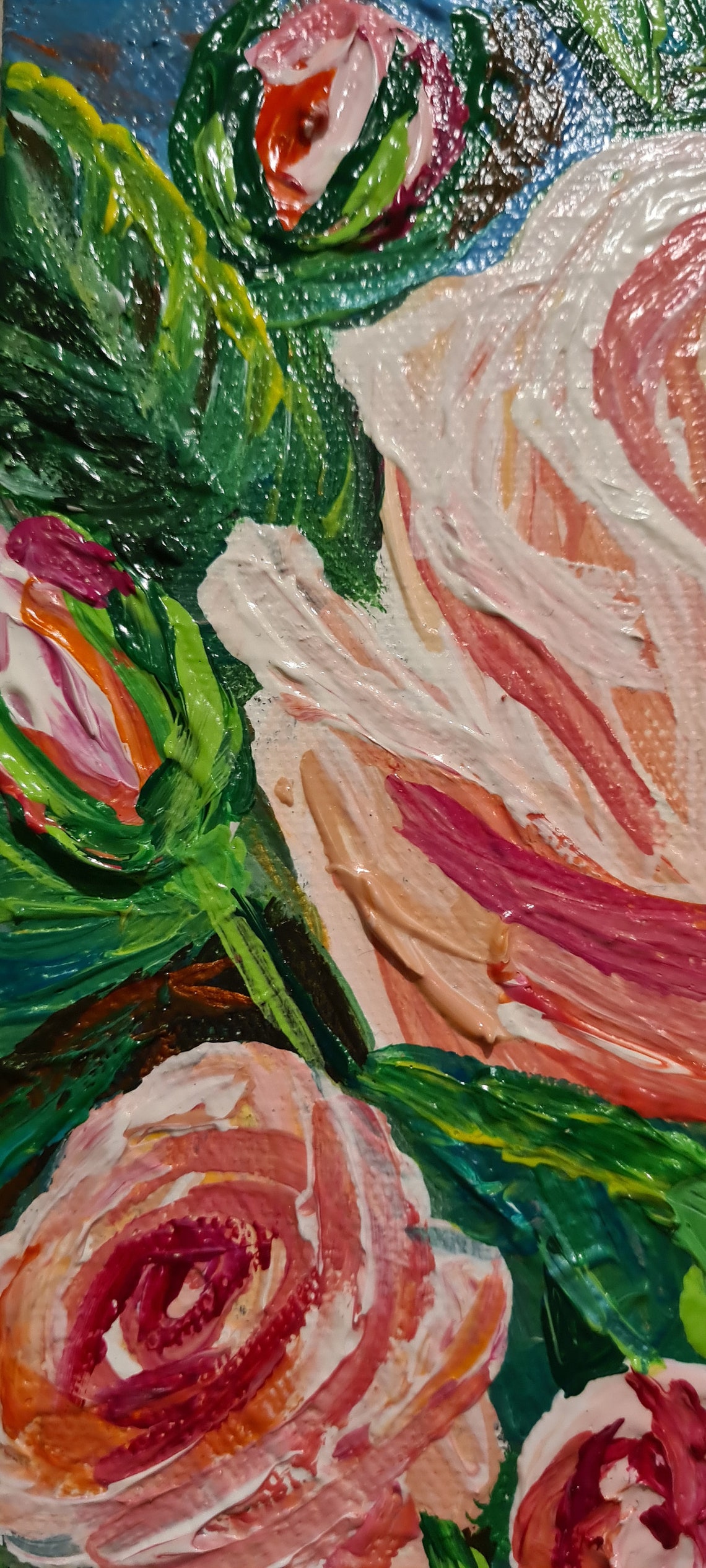 Rose Painting Roses Painting Pink Roses Painting Cream Rose Painting ...