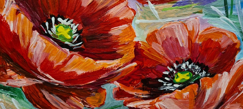Poppy Painting Red Poppy Painting Red Poppies Painting Red Poppy Red ...