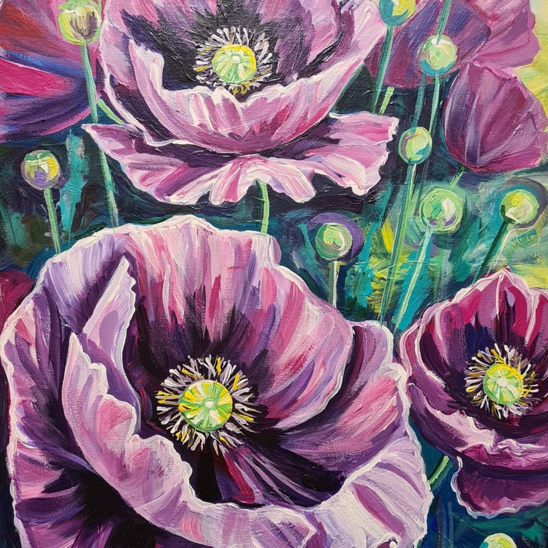 Acrylic Poppies - Etsy