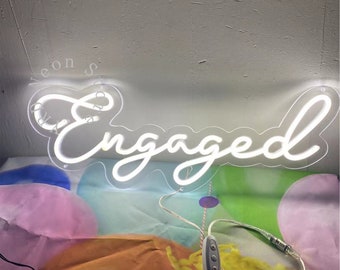 Engaged Neon Sign - Etsy