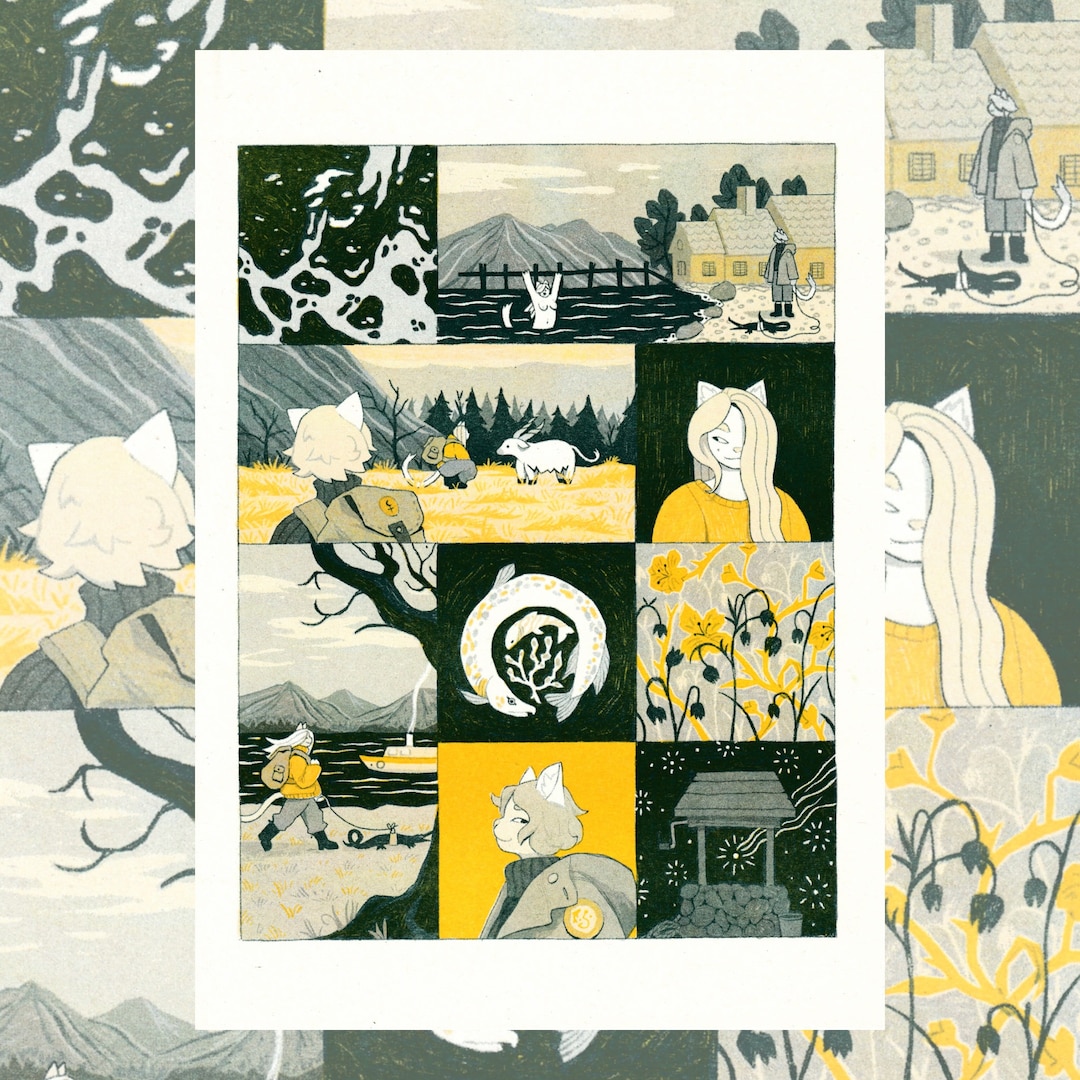 Lakeside Journey A4 Riso / Risograph Print - Etsy