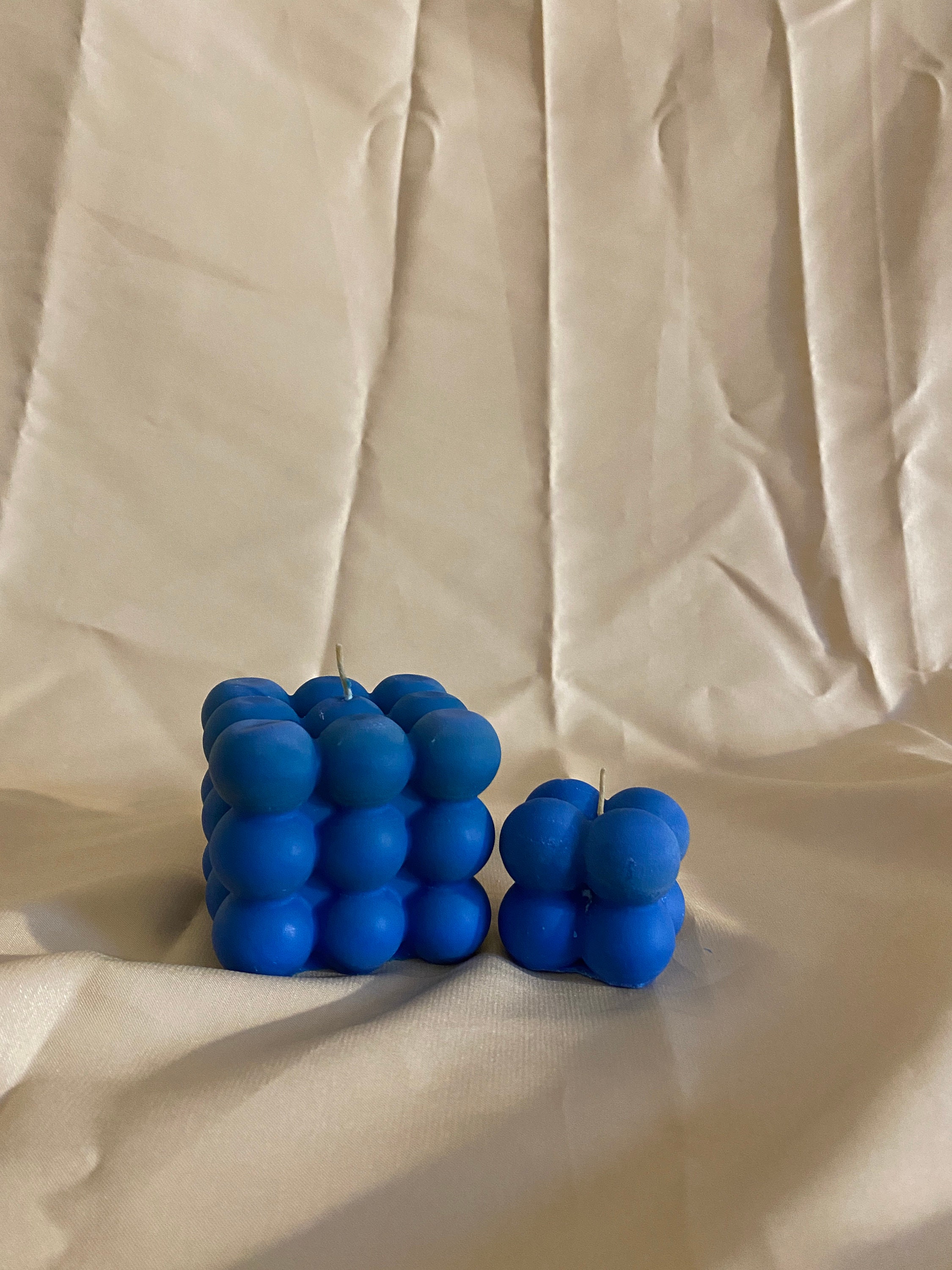 Royal Blue Handmade Soy Bubble Candles Geometric Shape Candle, Kawaii ...