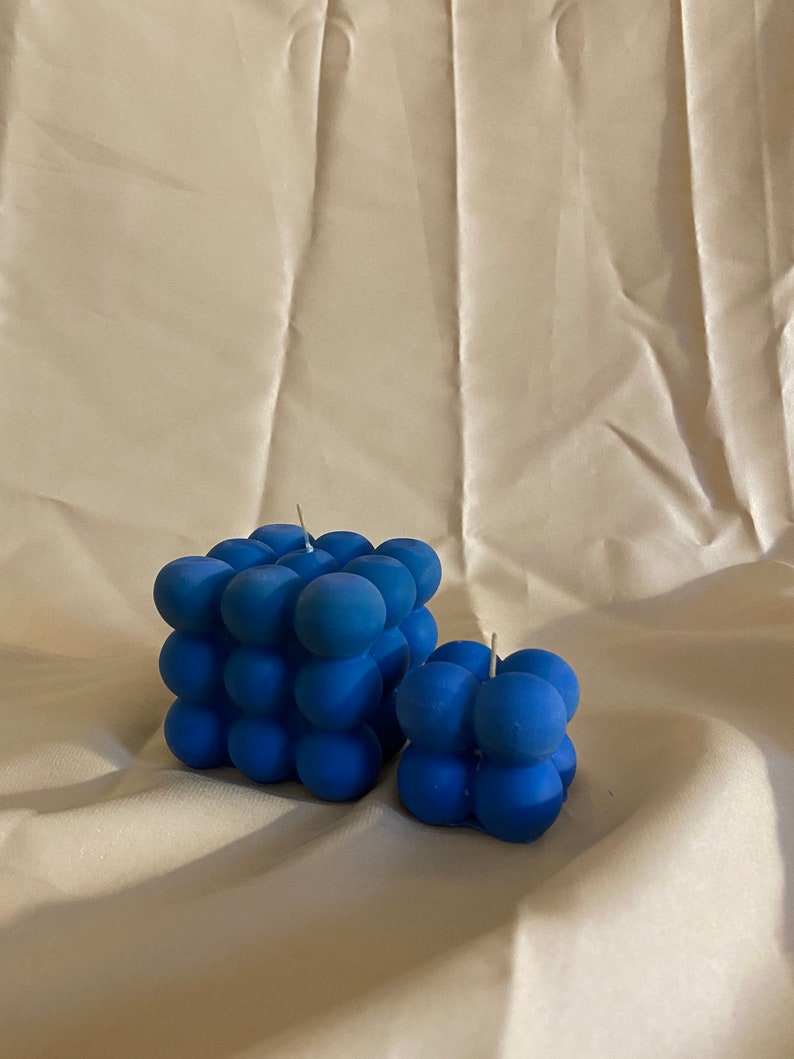Royal Blue Handmade Soy Bubble Candles Geometric Shape Candle, Kawaii ...