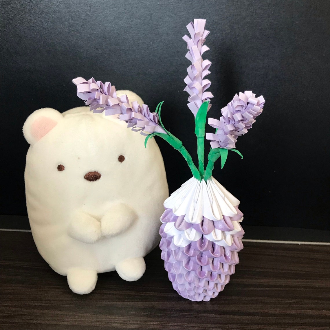 3D Origami Lavender Flower Vase - Etsy