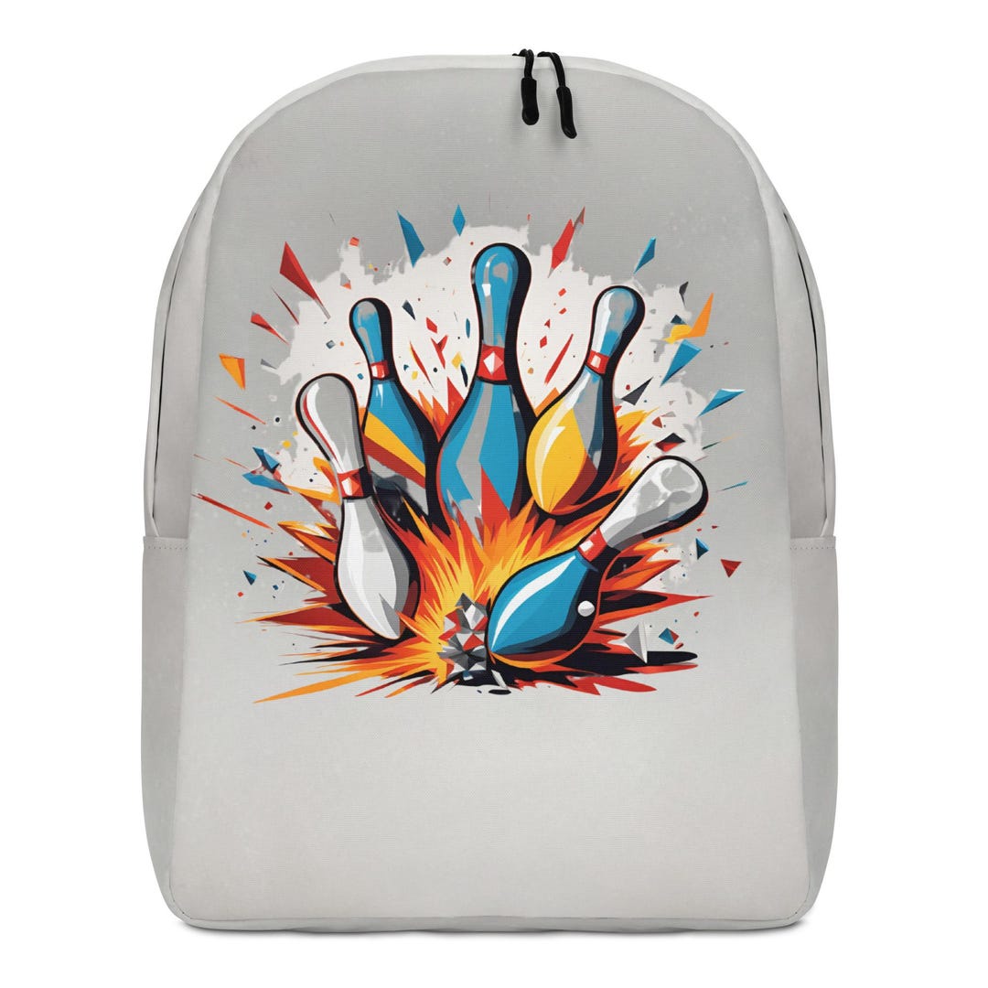 Bowling Pins & Diamonds Backpack, Gift for Bowler, Bowling Book Bag - Etsy
