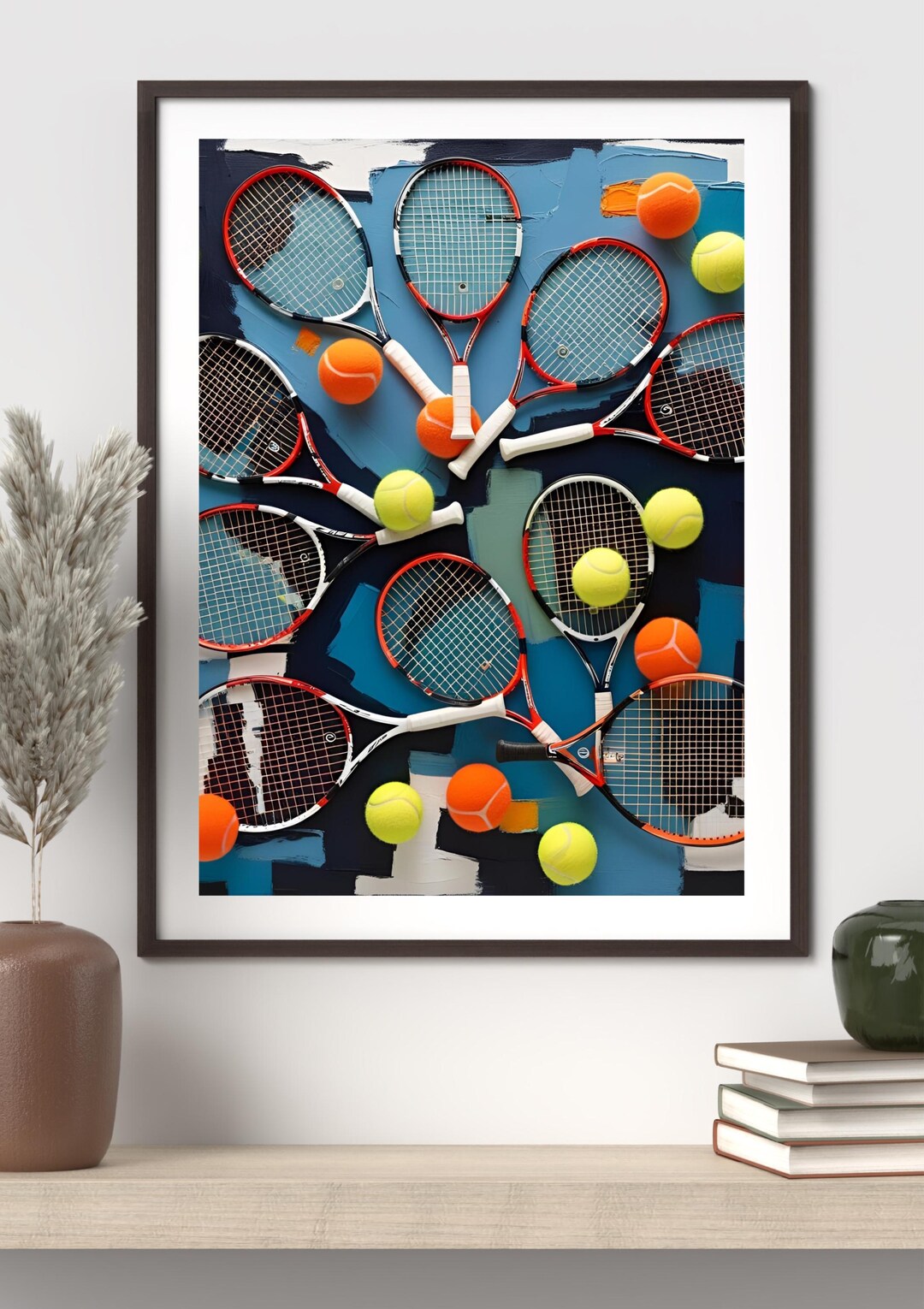 Tennis Racquets-digital Wall Art, Tennis Racquets Poster, Tennis ...