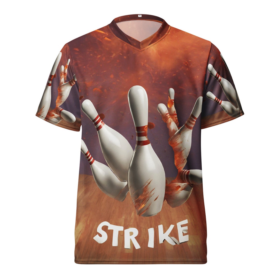 Exploding Pins Bowling Jersey: Unisex Strike Shirt - Etsy